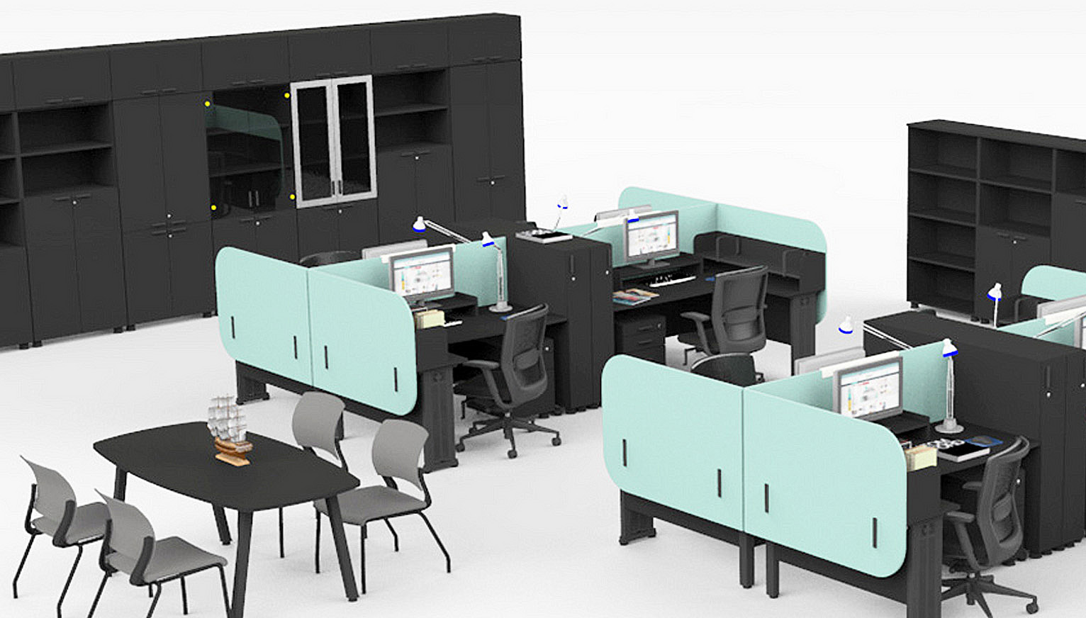 [심플즈 공용 풀스크린 파티션 H800 (측면 / NO.88 측면 / 블랙프레임)]